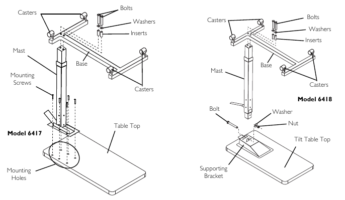 Invacare 6417 Assembly, Installation And Operating Instructions